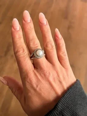 David Yurman | Jewelry | David Yurman Silver Pearl Ring With Twisted ...